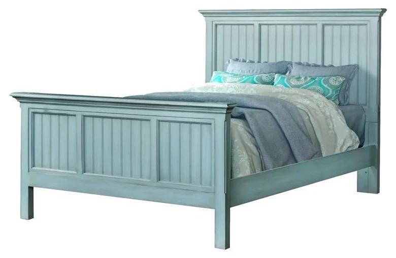 Sea Winds Trading Company Monaco Bleu Bedroom Collection Monaco Bleu Queen Panel Bed Monaco Bleu ...